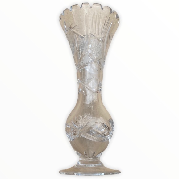 ofnah | Accents | Ofnah Lead Crystal Footed Bud Vase Made In Poland ...